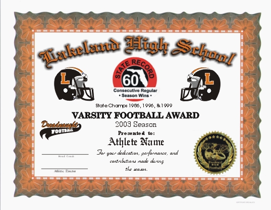 School Sports Certificate Designs